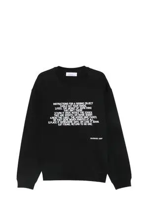PEACEMAKER OAMC Slogan Print Sweater - Black