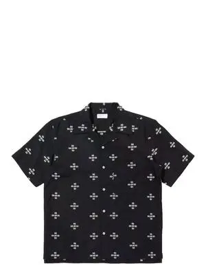 Universal Works Geometric-print Short-sleeve Shirt - Black
