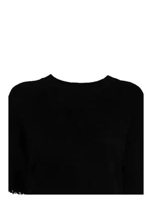 Maria Mcmanus Frayed Crewneck T-shirt - Black