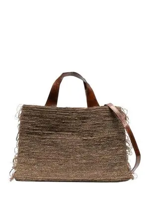 IBELIV Onja Bag Woven Raffia Tote - Beige