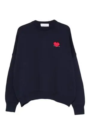 GIADA BENINCASA Giada Benincasa Embroidered Logo Crew Neck Sweater