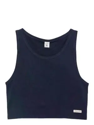 SPORTY & RICH Logo Patch Tank Top - Blue