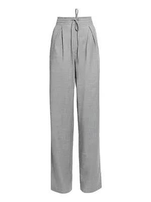 Altuzarra Tailored Wool Blend Pants With Drawstring Waist - Grey Melange