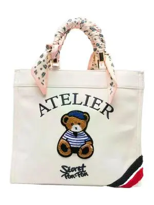SECRET PON-PON Saint Tropez Teddy-patch Shoulder Bag - Neutrals