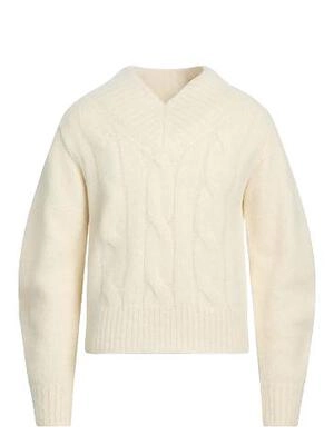 JIL SANDER Mohair Wool Blend Sweater - Ivory