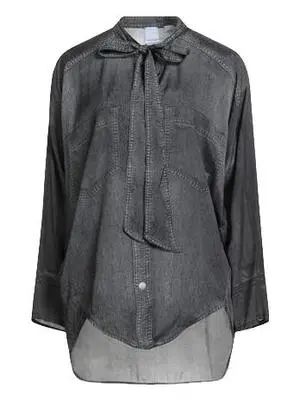 Pinko Viscose Blend Bow Blouse - Grey