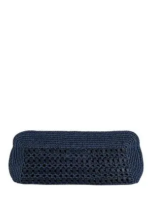 HAMEL ATELIER Hamel Atelier Handwoven Leather Raffia Clutch