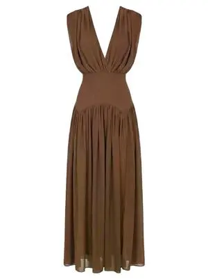 NICHOLAS Giana Open-panel Maxi Dress - Brown