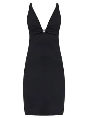 EMPORIO ARMANI Emporio Armani Logo Plaque Gathered Dress