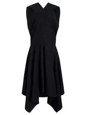 Proenza Schouler Sybella Handkerchief-hem Midi Dress - Black