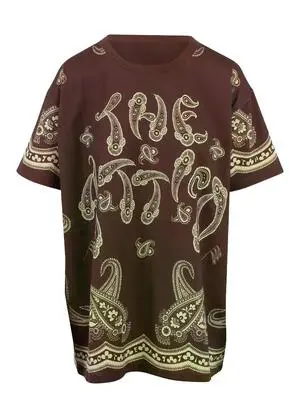 Attico The Attico Paisley Print T-Shirt Brown