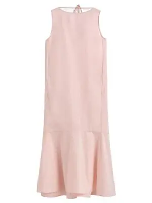 Cos Dropped-hem Cotton Midi Dress - Pink