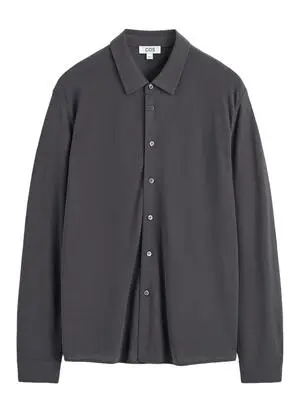 COS Draped Cotton-jersey Shirt