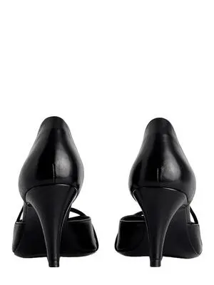 Cos Strap-detail Leather Pumps - Black