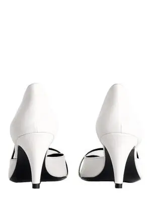 Cos Strap-detail Leather Pumps - White