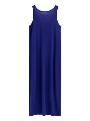 Cos Rounded Merino Wool Maxi Dress - Blue