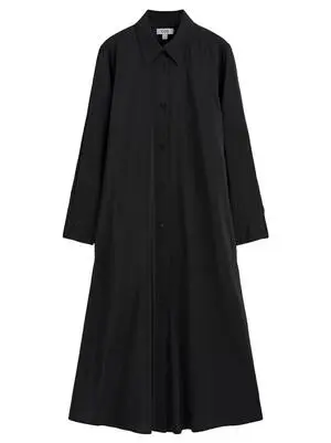 Cos Fluid Midi Shirt Dress - Black