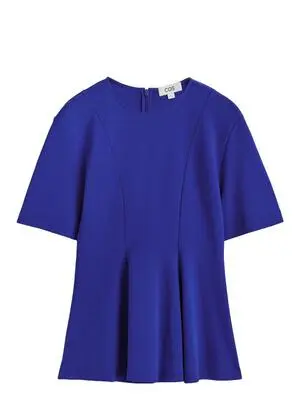 Cos Waisted Cotton T-shirt - Blue