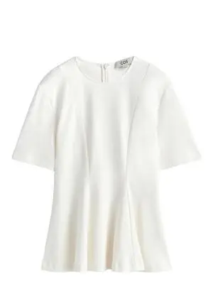 Cos Waisted Cotton T-shirt - White