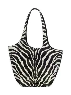 Attico La Scoop Shoulder Bag - Black