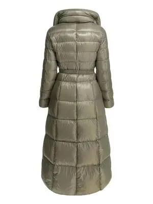 Herno Quilted Funnel Neck Coat - Grey