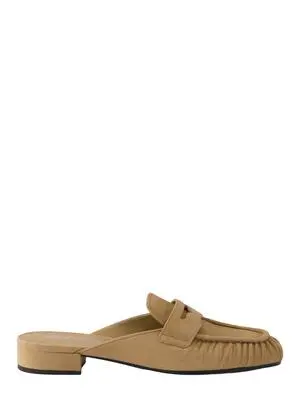 Prada Suede Mules - Neutral