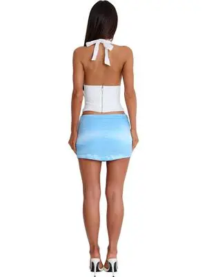OUTCAST Arlo Mini Skirt - Blue