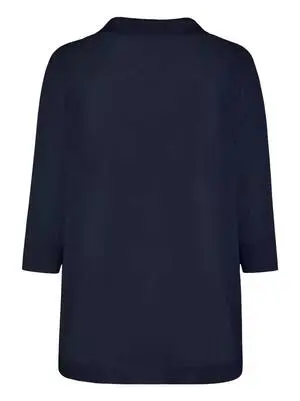 Malo Makò Raglan-sleeve V-neck Top - Blue