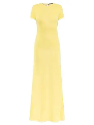 Jacquemus Short-sleeve Maxi Dress With Cut-out Detail - Yellow