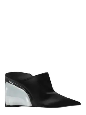 Alaïa Satin Wedge Mules - Black