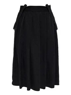 Comme Des Garçons Midi Skirt With Detachable Suspenders - Black