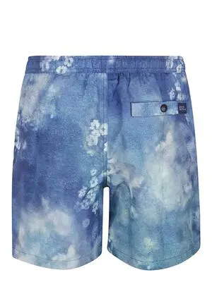 ESCAPISTA Floral Print Swim Shorts - Blue