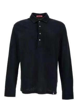 DRUMOHR Long-sleeve Polo-style Shirt - Blue