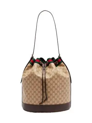 Gucci Jackie Evening Gg Canvas Small Bucket Bag - Brown