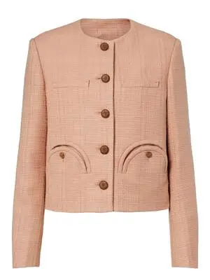 BLAZÉ MILANO Shamo Cotton-blend Jacket - Pink
