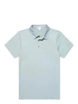 Sunspel Short-sleeve Polo Shirt - Blue
