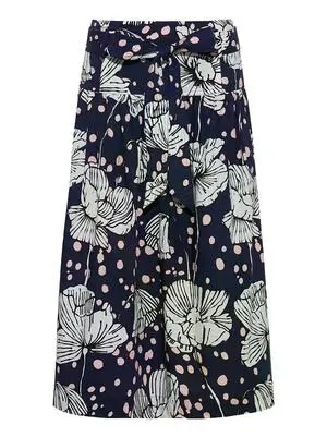 Cara Cara Jiya Floral-print Tiered Midi Skirt - Blue