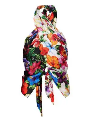 Dolce & Gabbana Floral Print Silk Top - Multicoloured
