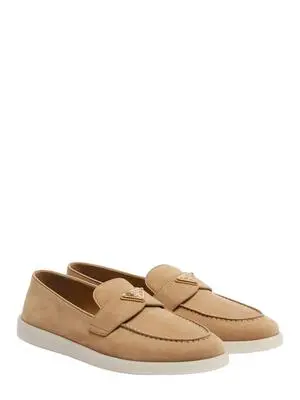 Prada Suede Loafers - Beige