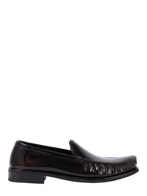 Prada Leather Loafers - Brown