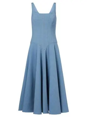 EMILIA WICKSTEAD Harmoni Midi Dress In Melange - Blue