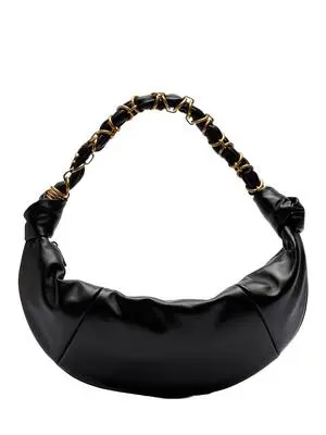 Saint Laurent Amalia Small Leather Shoulder Bag - Black