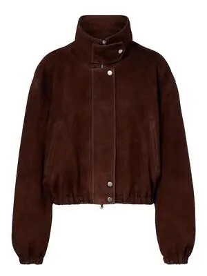 Nour Hammour Pia Suede Blouson Jacket - Brown