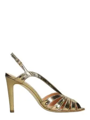 THE SELLER Metallic Effect Strappy Sandals - Gold