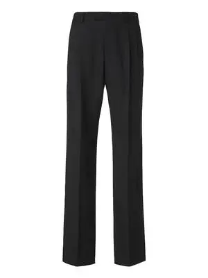 Valentino Garavani Valentino Virgin Wool Straight Leg Pants Black