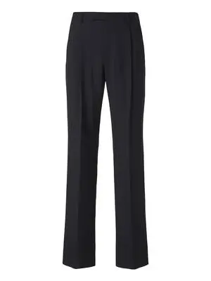 Valentino Garavani Virgin Wool Straight Leg Pants - Blue