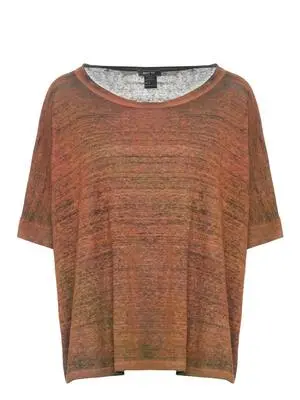 Avant Toi Marl Effect T-shirt - Brown