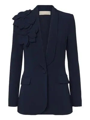 Elie Saab ELIE SAAB Floral Cady Blazer Blue