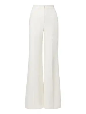 Elie Saab High-rise Wide-leg Cady Pants - White