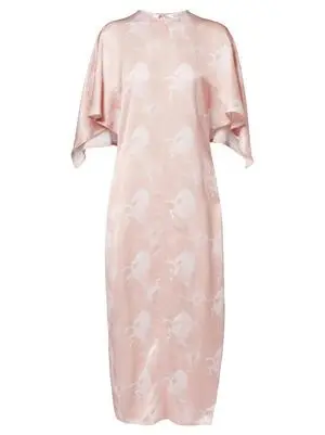 Stella McCartney Printed Satin Midi Dress - Pink
